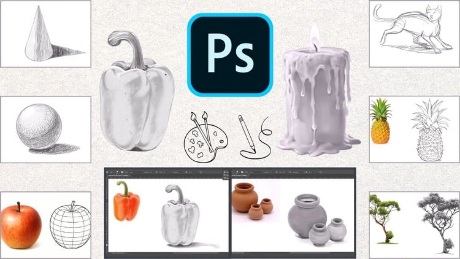 Learn to Draw with Photoshop - Complete Drawing Course - Free Online ...