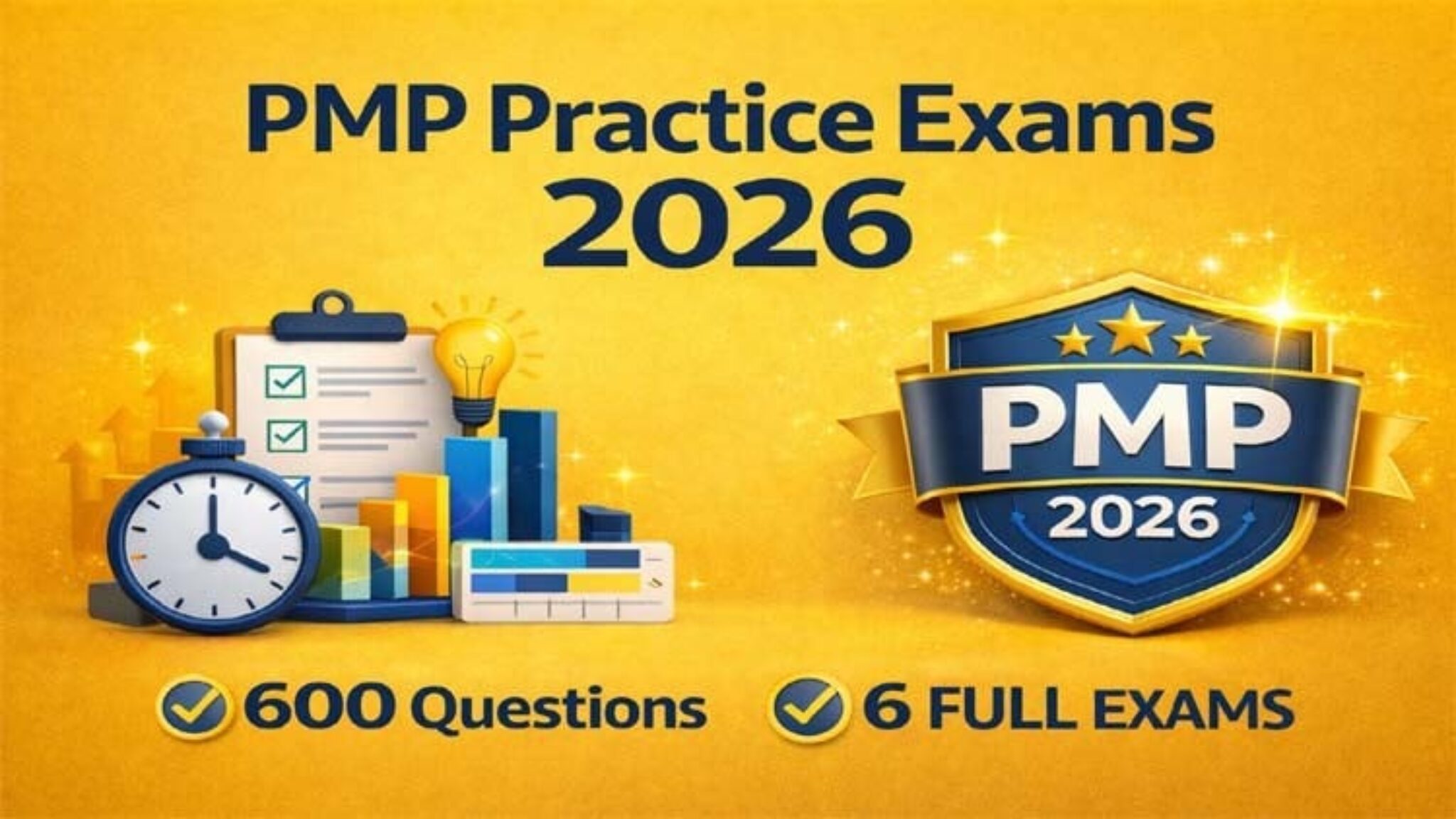 PMP Practice Exams 2026 | 6 Full Mock Tests | 600 Questions - Free ...
